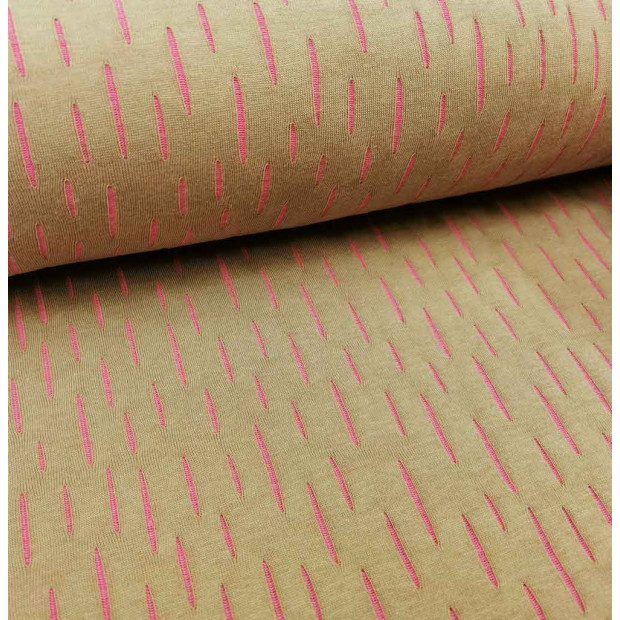 Biostoffe.at - Hamburger Liebe Pretty and Pure, Jacquard Dashed sabbia/ortensia, Albstoffe, kbA ...