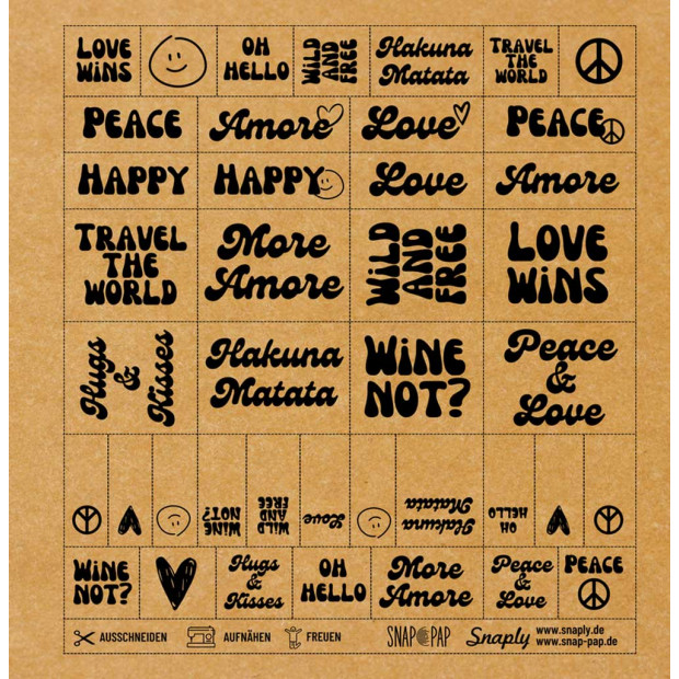 Biostoffe.at - SnapPap Label Hippie